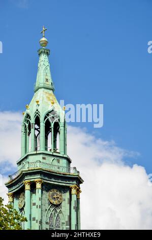Clock tower on an old lace mill building in Draycott, Derbyshire, UK ...