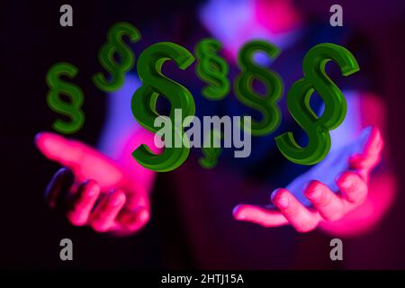 3d illustration of a bunch of paragraph symbols Stock Photo - Alamy
