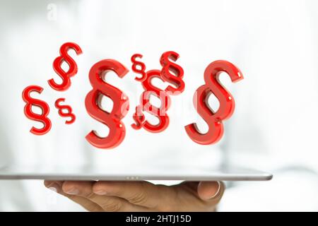 3d illustration of a bunch of paragraph symbols Stock Photo - Alamy