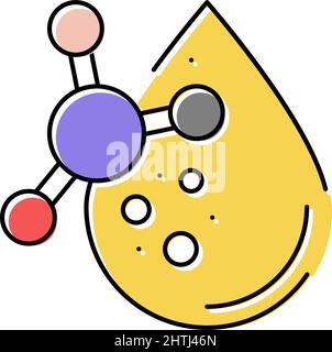 oil keratin drop color icon vector illustration Stock Vector Image ...