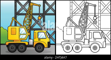 Crane Coloring Page Stock Vector Image & Art - Alamy