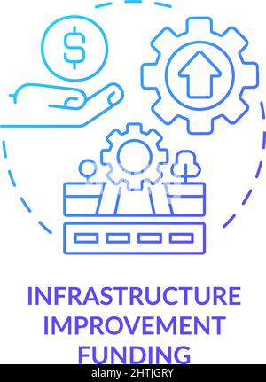 Infrastructure help blue gradient concept icon Stock Vector Image & Art ...