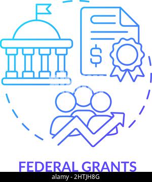 Startup grants blue gradient concept icon Stock Vector Image & Art - Alamy