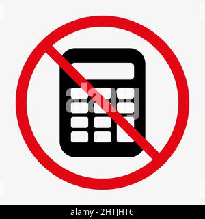 No or stop Calculator, Accounting sign. Calculate finance symbol ...