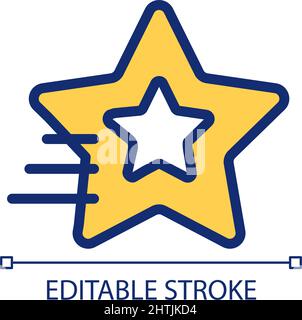 Falling star pixel perfect linear icon Stock Vector Image & Art - Alamy