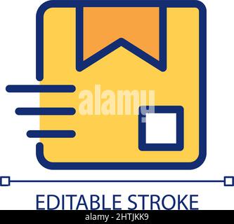 International delivery pixel perfect RGB color icon for dark theme ...