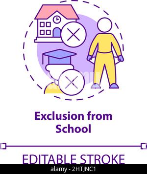 Social exclusion color flat icon for digital and print projects ...