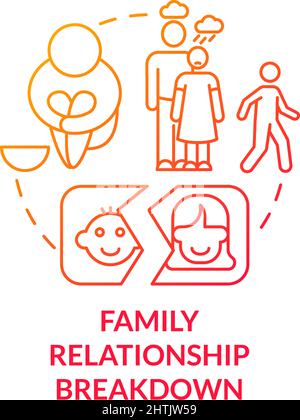 Family breakdown abstract concept vector illustrations Stock Vector ...