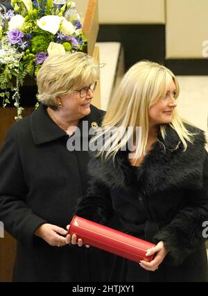 Prince Charles, left, with MP David Monk, public relations officer of ...