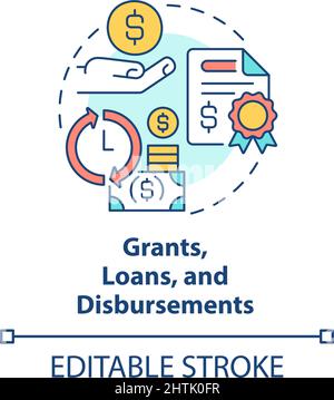 Loan disbursement abstract concept vector illustration Stock Vector ...