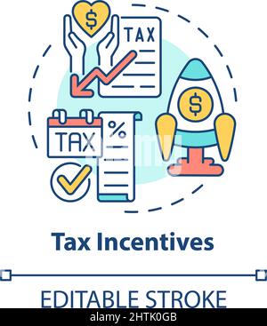 finance incentives line icon, outline symbol, vector illustration ...