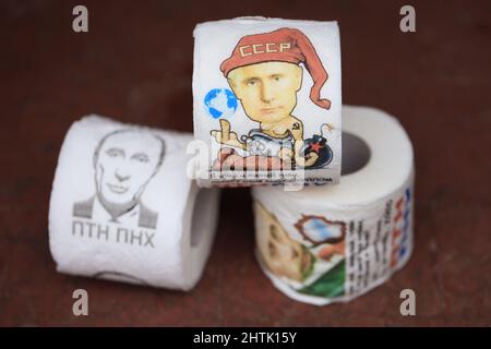 Stock photos of Ukrainian toilet roll that is sold on the markets in ...