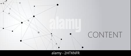 Geometric abstract background with connected line and dots. Structure ...