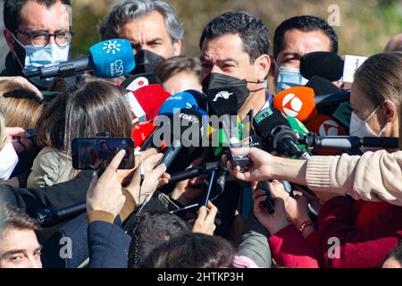 The President of the Junta de Andalucía, Juanma Moreno during the ...