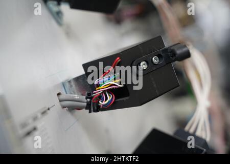 colorful electric cables close up Stock Photo - Alamy