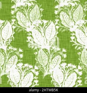 Hand drawn flower motif linen texture. Whimsical garden seamless ...