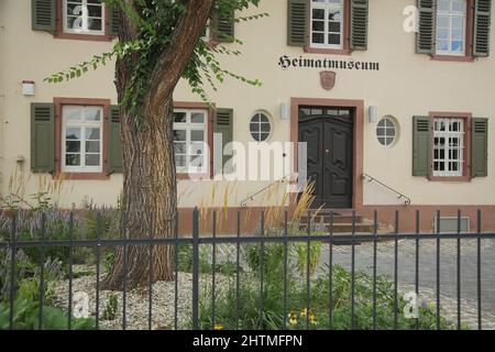 Local history museum, former vicarage, built 1749, in Raunheim, Hesse ...