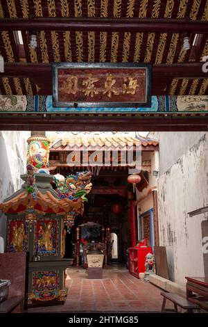 Lukang Old Town, Taiwan. Temple money collection box in the floor ...