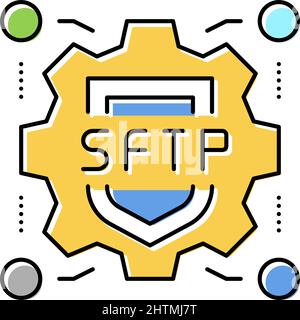 sftp label color icon vector illustration sign Stock Vector Image & Art ...