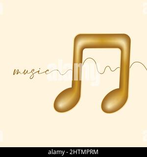 Colored music template with quaver musical note Vector Stock Vector ...