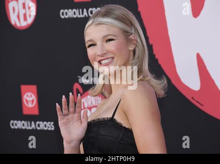 Ava Morse arrives at Disney's TURNING RED Los Angeles Premiere held at ...