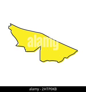 Acre map. Just a simple border map. Shape of the state. Flat blank Acre ...