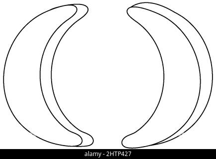 Mathematics division symbol doodle outline for colouring illustration ...