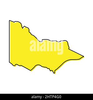 map of Victoria state of Australia and location on Australian map Stock ...