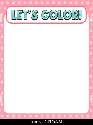 Colour fun border template background illustration Stock Vector Image ...