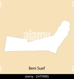 Egypt high detailed map Beni Suef, geography graphic country, africa ...
