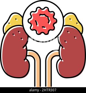 cushing cortisol syndrome color icon vector illustration Stock Vector ...