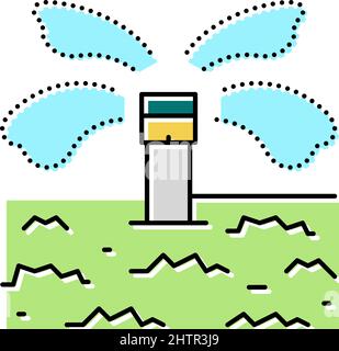 Installation of an irrigation system color line icon. Garden service ...