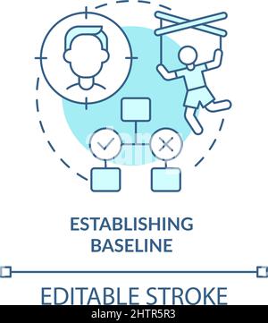 Establishing baseline concept icon Stock Vector Image & Art - Alamy