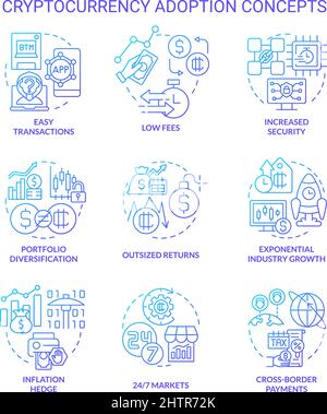 Adoption blue gradient concept icons Stock Vector Image & Art - Alamy