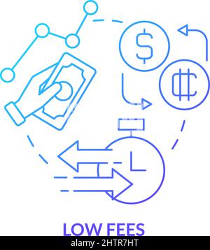 Low or no fees blue gradient concept icon Stock Vector Image & Art - Alamy