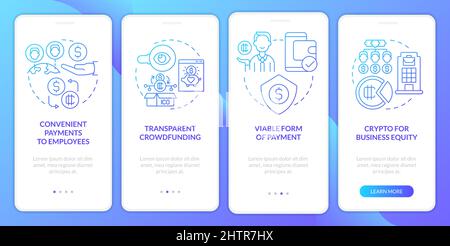 Crypto-currency strong points in usage circle infographic template ...