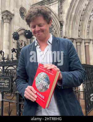 Tom Burgis outside of the Royal Courts of Justice in London after a ...