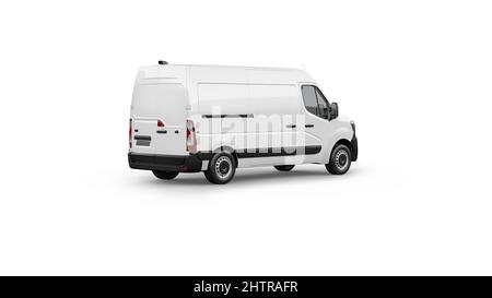 Panel Van Mockup 3D Rendering Stock Photo - Alamy