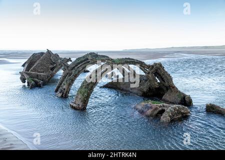 XT Craft midget submarine at Aberlady Bay (southern most Stock Photo ...