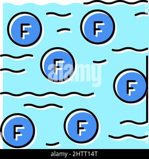 coagulation and flocculation water filter line icon vector illustration ...