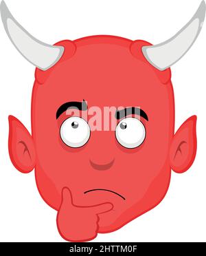 A cartoon illustration of a devil thinking Stock Vector Image & Art - Alamy