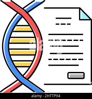 molecule genetic documentation color icon vector illustration Stock ...
