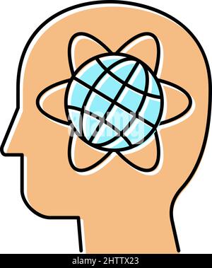 thinker philosophy color icon vector illustration Stock Vector Image ...