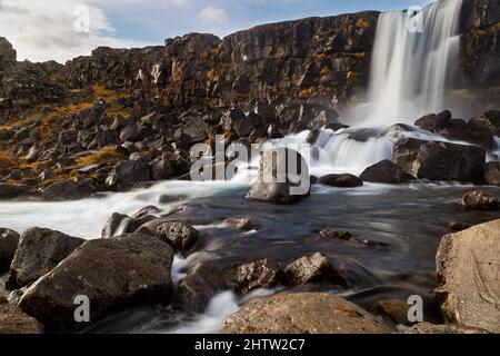 A closeup of Thingvellir national park in Iceland Stock Photo - Alamy