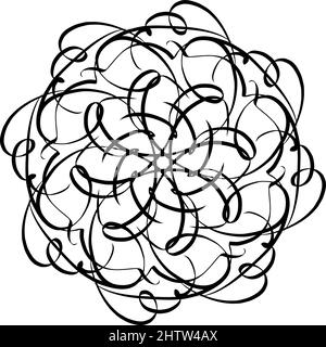 Distorted Sketch radiating abstract shape Vector Illustration Stock ...