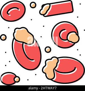 Autoimmune anemia color line icon. Human diseases. Pictogram for web ...