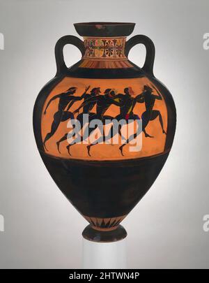 Terracotta Panathenaic prize amphora, Archaic, ca. 530 B.C., Greek ...