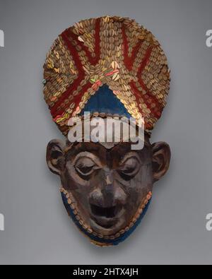 Helmet Mask before 1880 Cameroon Grassfields Bamum kingdom Medium: Wood ...