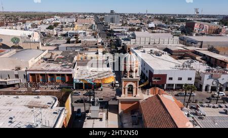 Mexicali, Baja California, Mexico - January 2, 2021: View of downtown ...