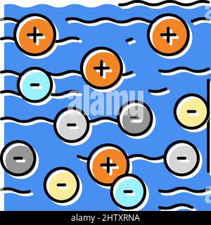 coagulation and flocculation water filter line icon vector illustration ...